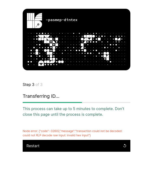 Node error: {"code":-32602,"message":"transaction could not be decoded: could not RLP decode raw ...