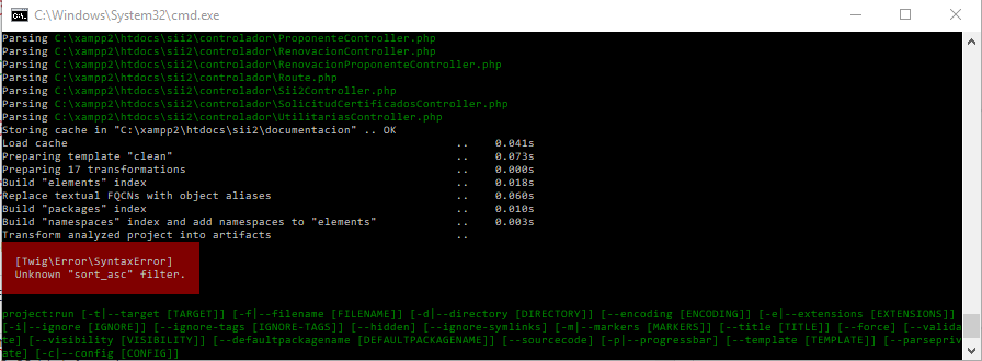 [Twig\Error\SyntaxError] Unknown "sort_asc" filter. · Issue #2088 · phpDocumentor/phpDocumentor ...