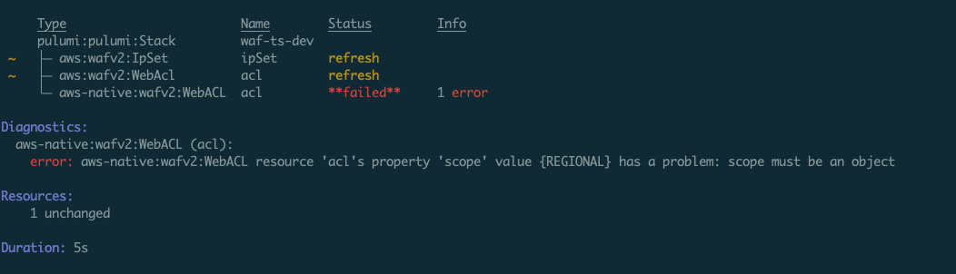Pulumi Up Fails for Property of String Type and Expects Property to be Object Type · Issue #130 ...