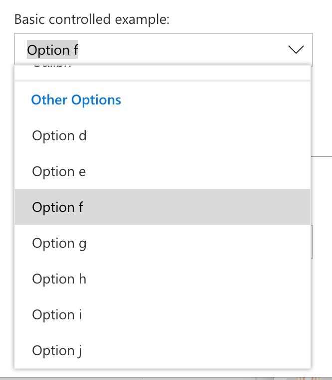 ComboBox: Scroll selected option to top by kellygorr · Pull Request ...