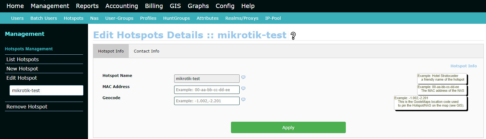 Can not add Hotspot in mng-hs-new.php · Issue #306 · lirantal/daloradius · GitHub