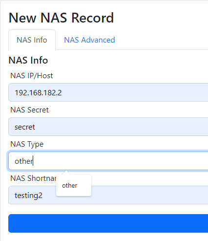 Adding New NAS · Issue #390 · lirantal/daloradius · GitHub