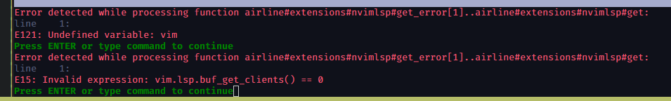 Undefined Variable Vim · Issue 2324 · Vim Airlinevim Airline · Github 