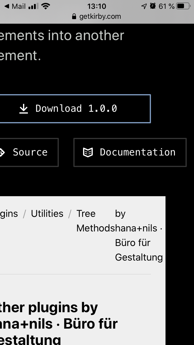 Plugins: mobile layout · Issue #855 · getkirby/getkirby.com · GitHub