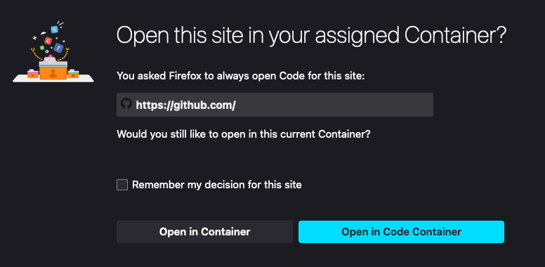 Regression: Assigned Container Tab should autofocus on "Open in Container" button · Issue #2237 ...