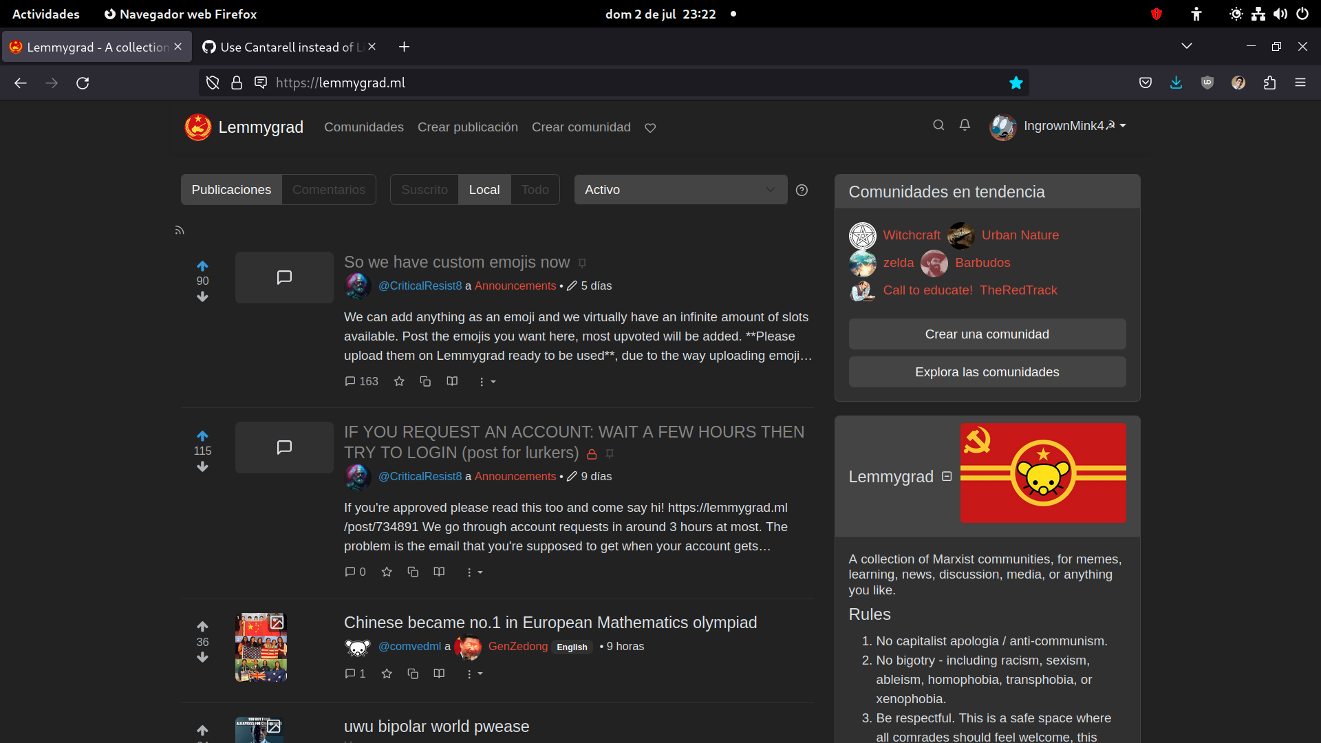 Use Cantarell instead of Liberation Sans for GNOME users on darkly/darkly-red themes. · Issue ...