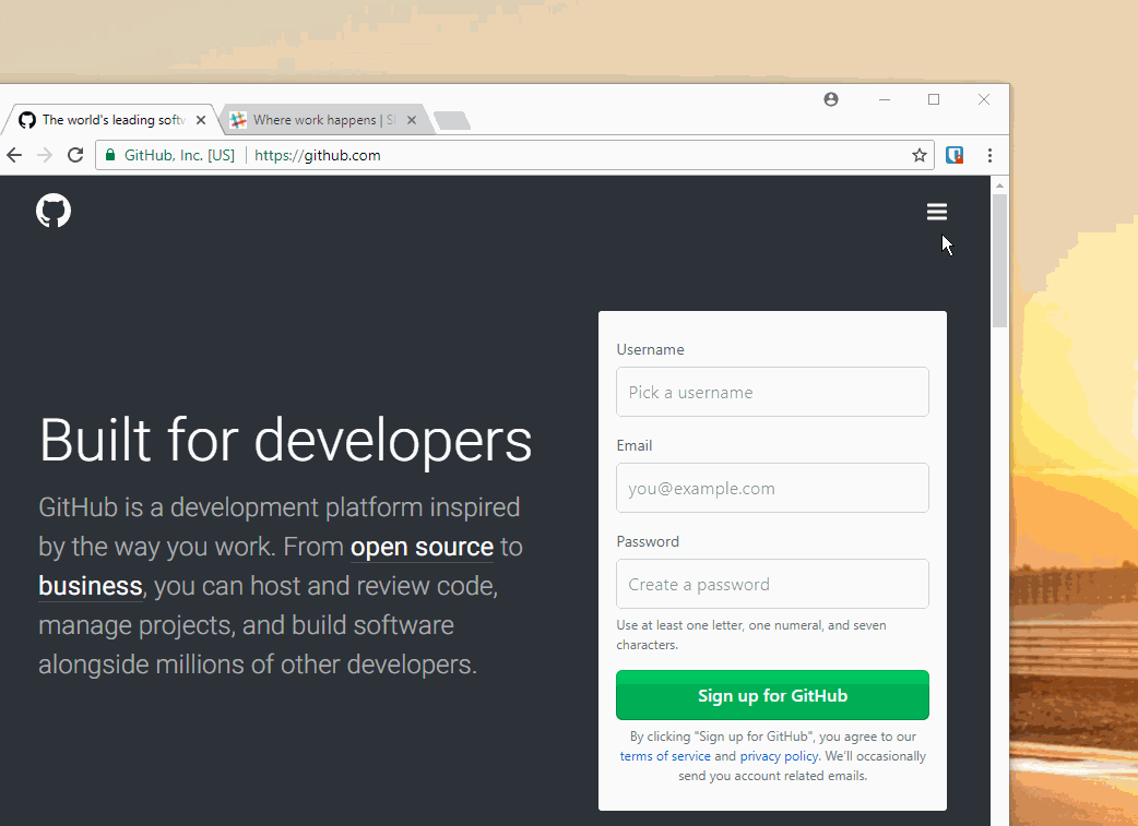 Icon with lock shown under the label that shows if you have a site ...