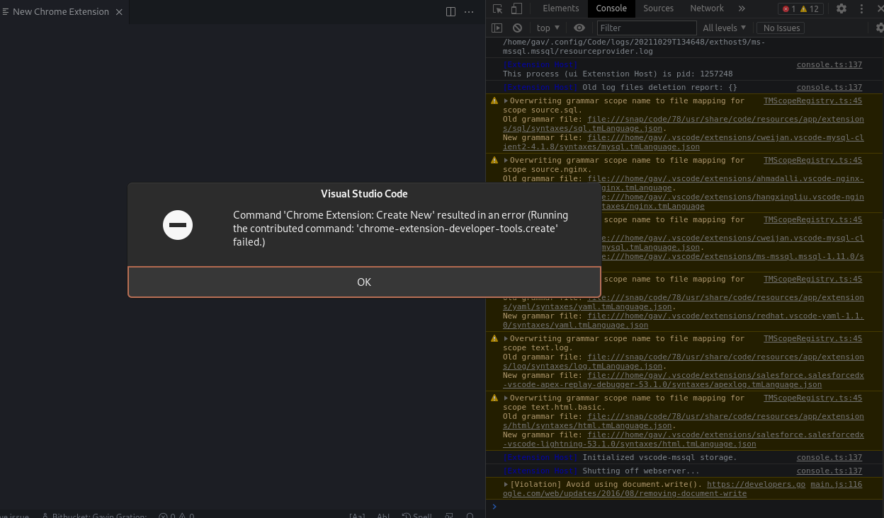 Webpack dependecy + unexplained error · Issue #3 · gadhagod/vscode-chrome-extension-devtools ...