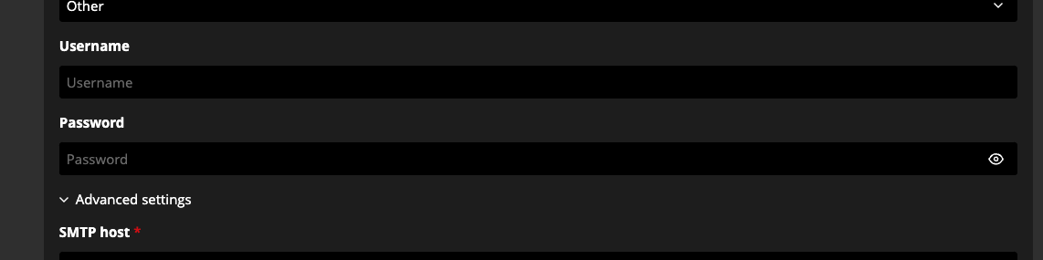 Web UI administration -> email server config need to save username and password with empty ...