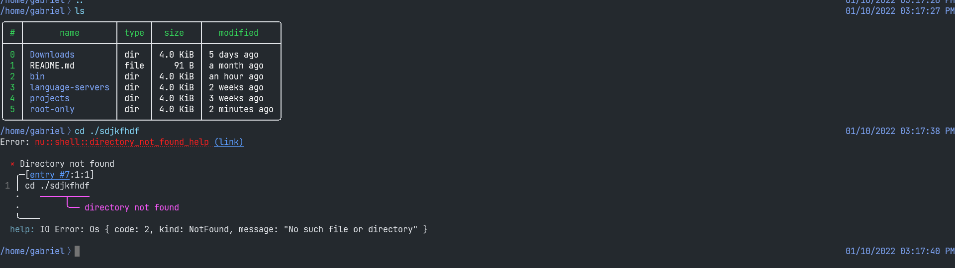 `cd fake-dir` doesn't error · Issue #4331 · nushell/nushell · GitHub