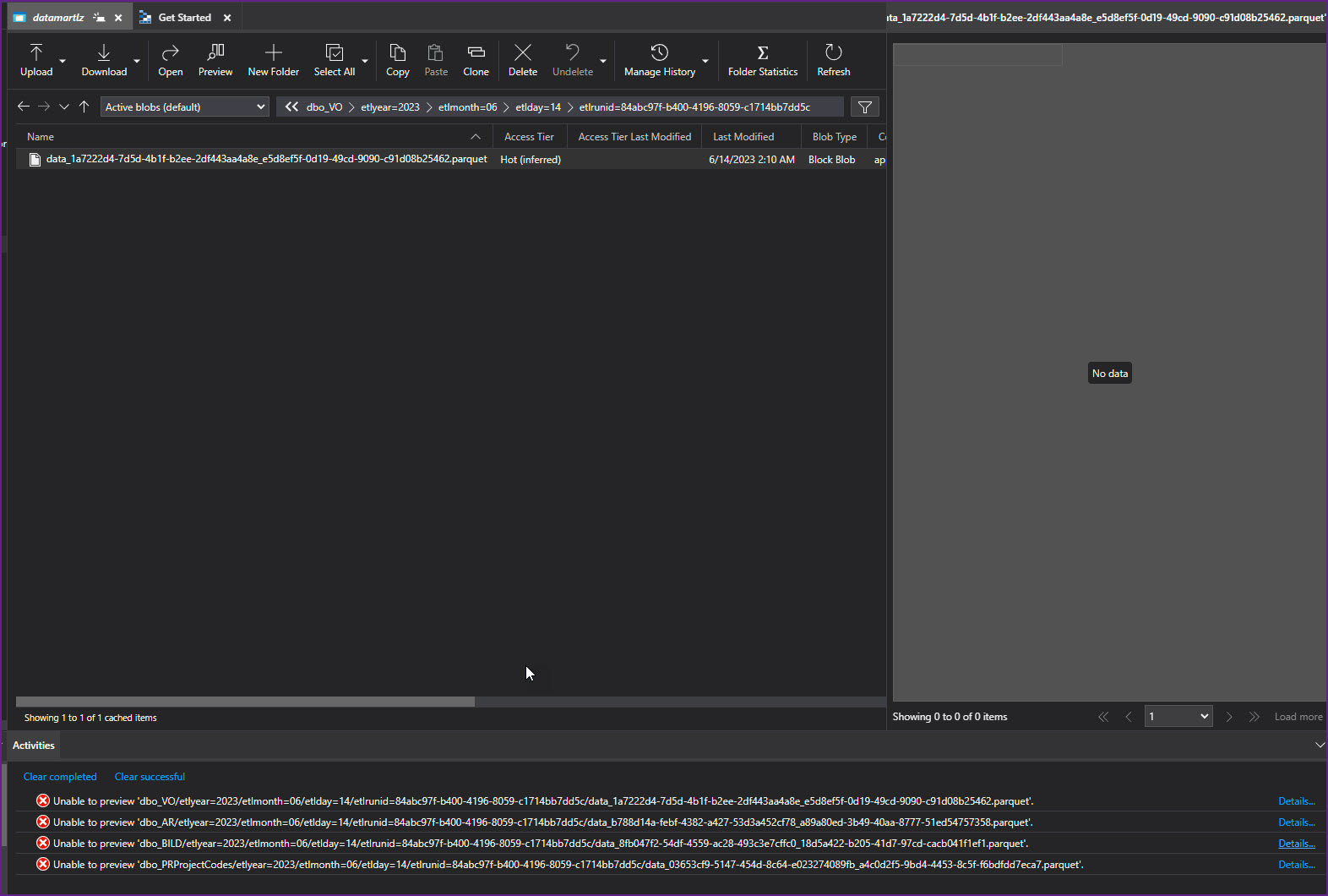 Unable to view new .parquet files using the new "Preview" function · Issue #6990 · microsoft ...