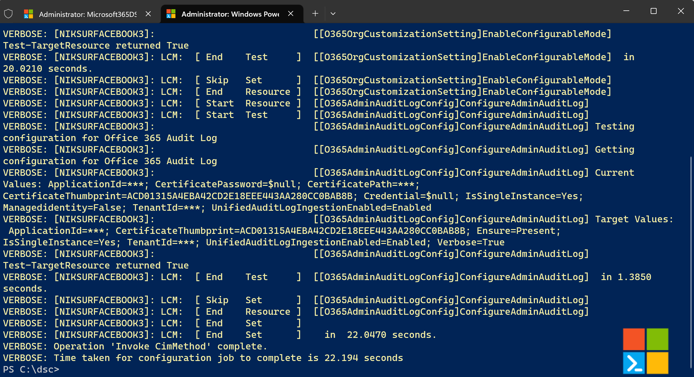 DevOps Whitepaper - Verify DSC Status always fails · Issue #2885 · microsoft/Microsoft365DSC ...