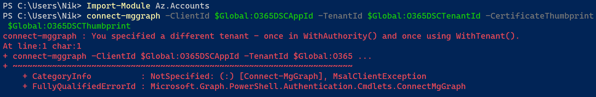 DevOps: Cannot export Intune production environment using ...