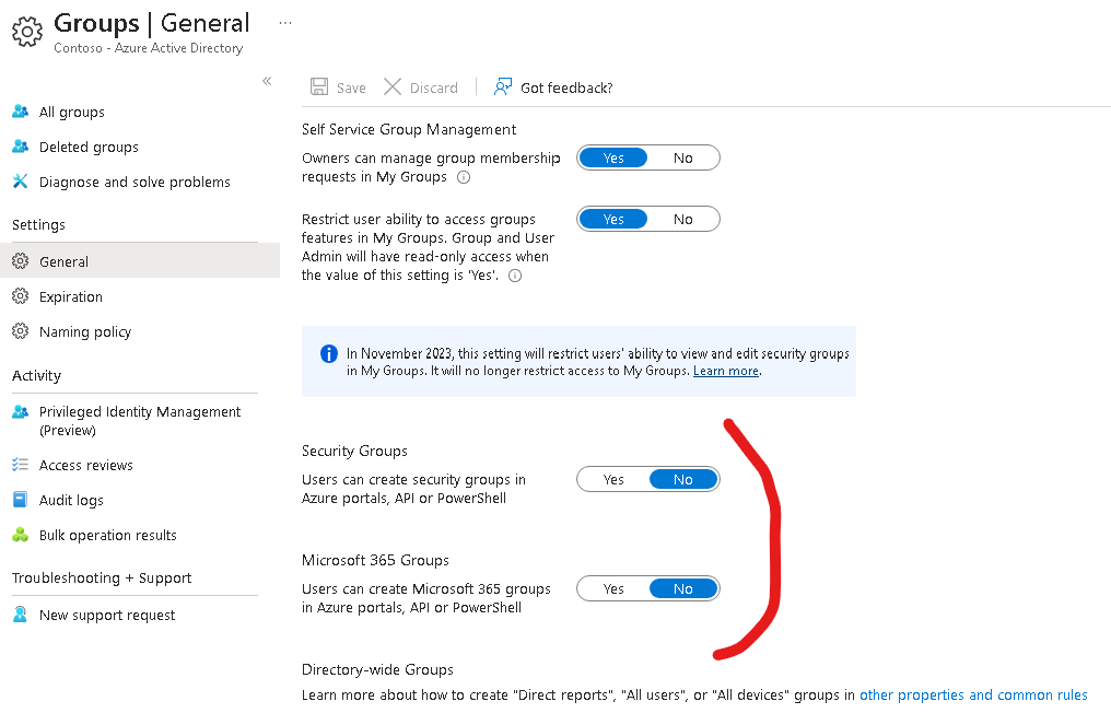 AADGroupsSettings export not providing the desired values as documented ...