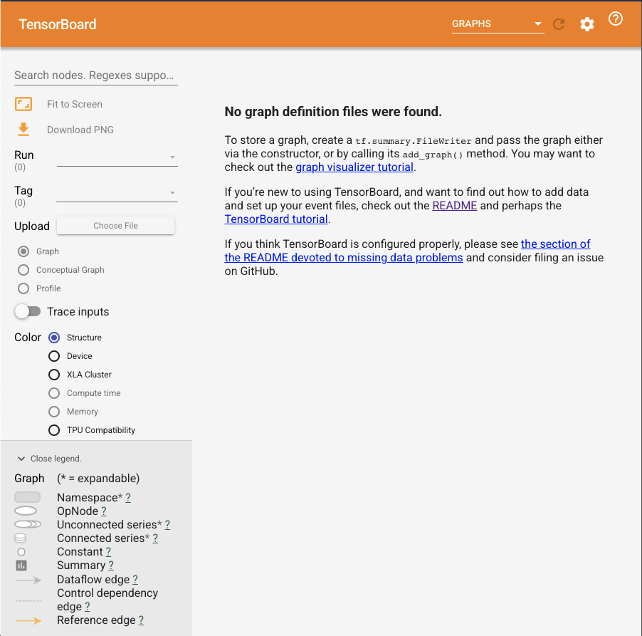 Inactive or no-data graph plugin should show the sidebar · Issue #4451 · tensorflow/tensorboard ...