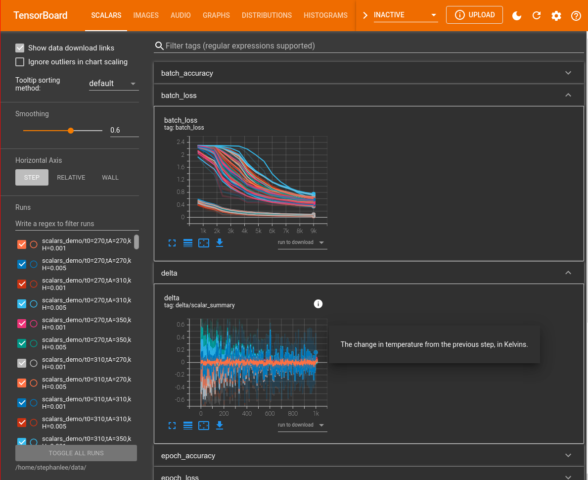 [Feature Request] Night Mode Toggle Option · Issue #1277 · tensorflow/tensorboard · GitHub