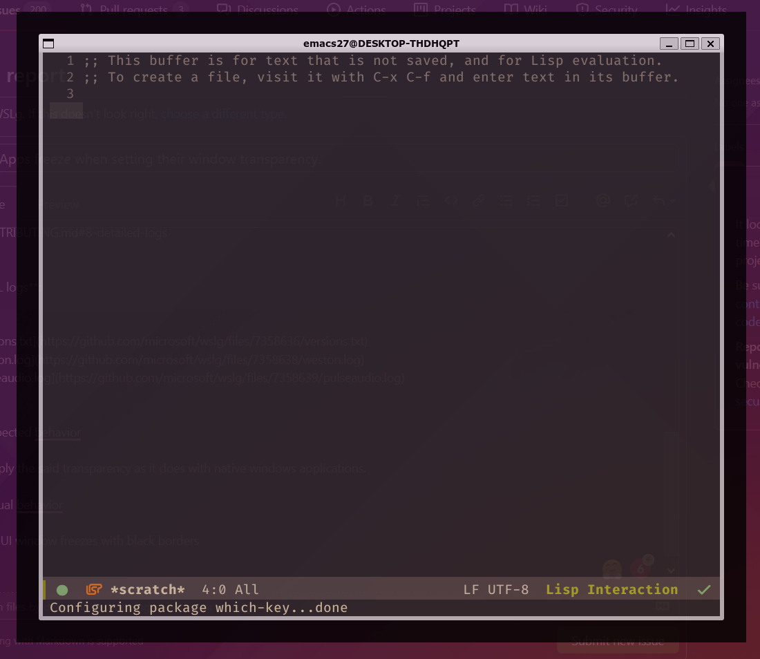 GUI Apps freeze when setting their window transparency. · Issue #519 ...