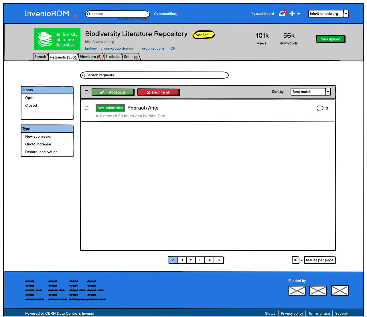 Community details: create requests tab · Issue #454 · inveniosoftware/invenio-communities · GitHub