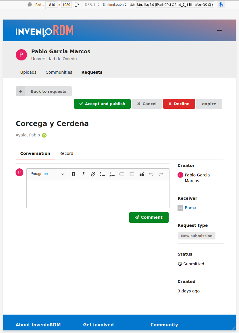 Request issues. · Issue #1869 · inveniosoftware/invenio-app-rdm · GitHub