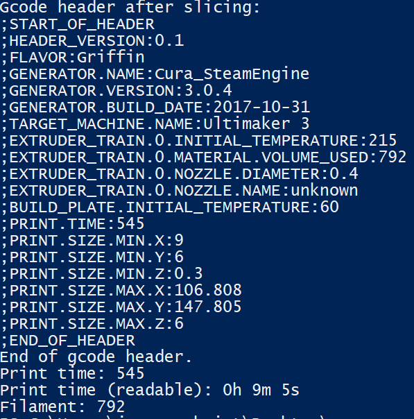 GCODE has invalid headers when output to file · Issue #660 · Ultimaker/CuraEngine · GitHub