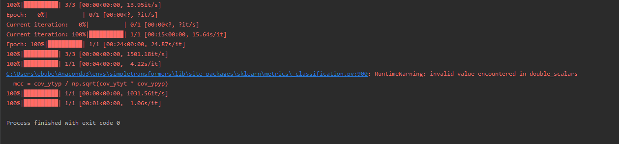 RunTime warning · Issue #138 · ThilinaRajapakse/simpletransformers · GitHub