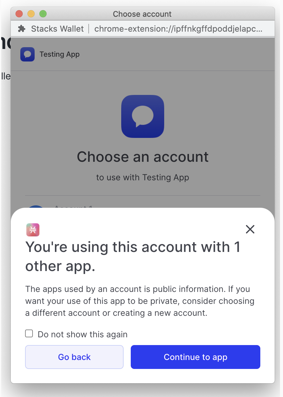 Remove confirmation prompt displaying other apps upon account selection · Issue #978 · leather ...