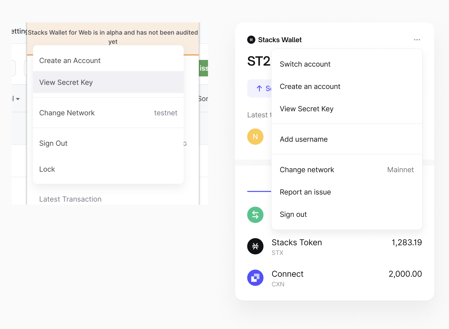 Align popover menu to the menu icon · Issue #986 · leather-io/extension · GitHub