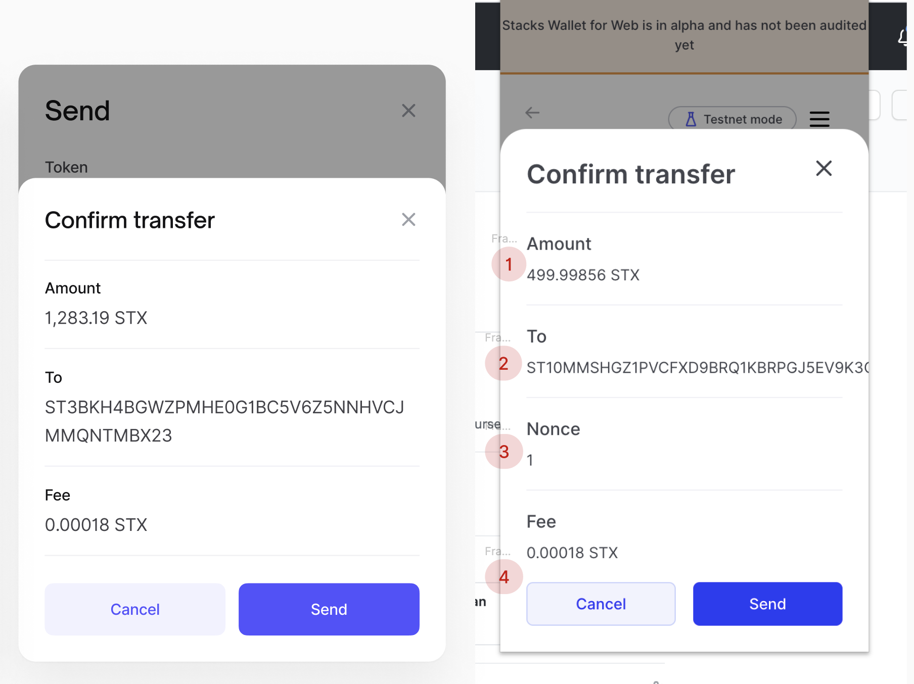 [Send] Confirmation sheet UI improvements · Issue #1003 · leather-io/extension · GitHub