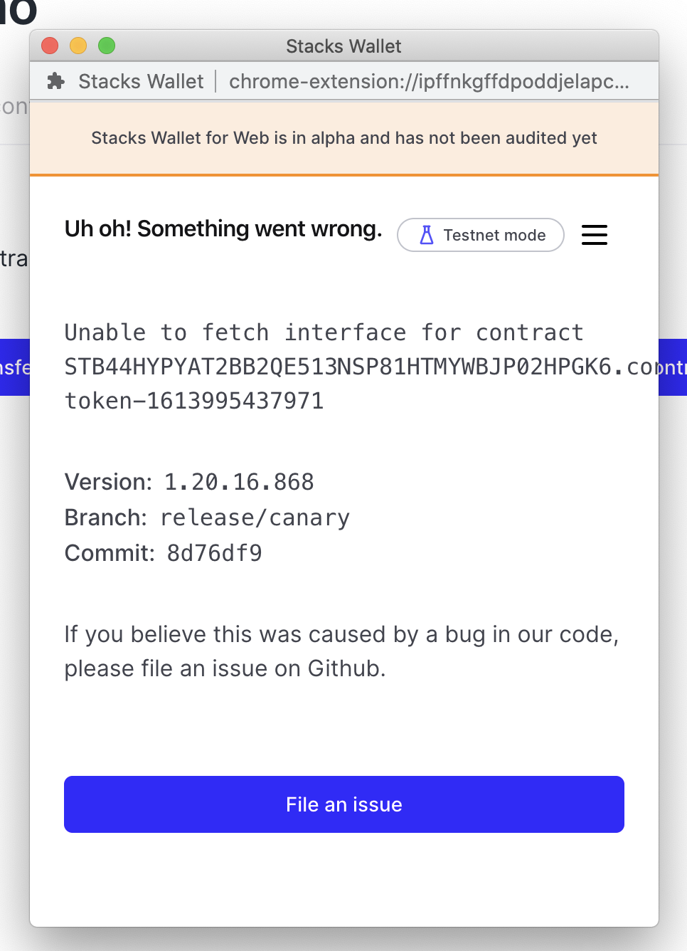 [tx signing] Design error state for when contract doesn't exist · Issue #1026 · leather-io ...