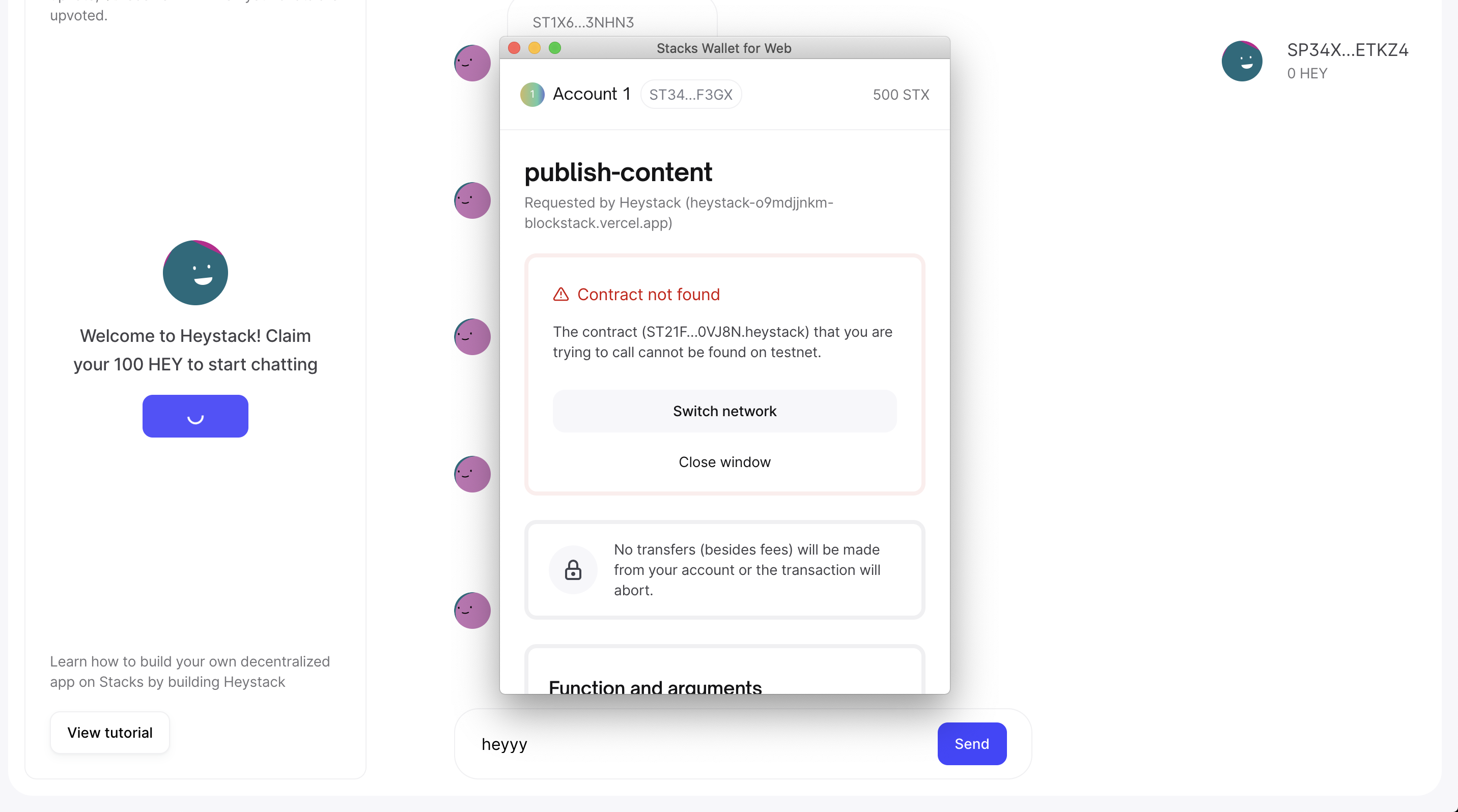 Clicking 'switch network' on the tx signing network error closes the popup · Issue #1249 ...