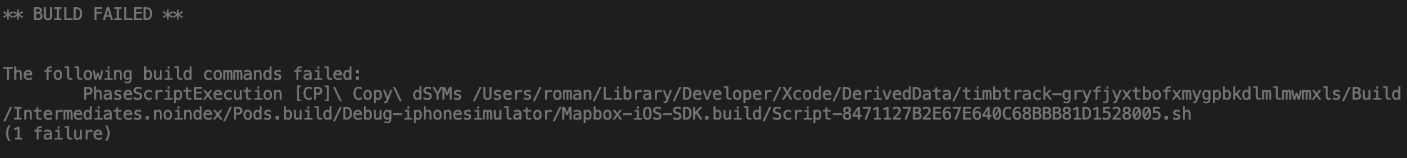 Build fail because of MapBox iOS SDK · Issue #1242 · rnmapbox/maps · GitHub
