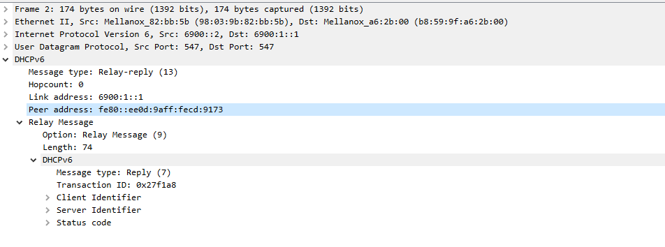 [dhcpv6_relay] | Advertise and Reply are counted as Unknown · Issue ...