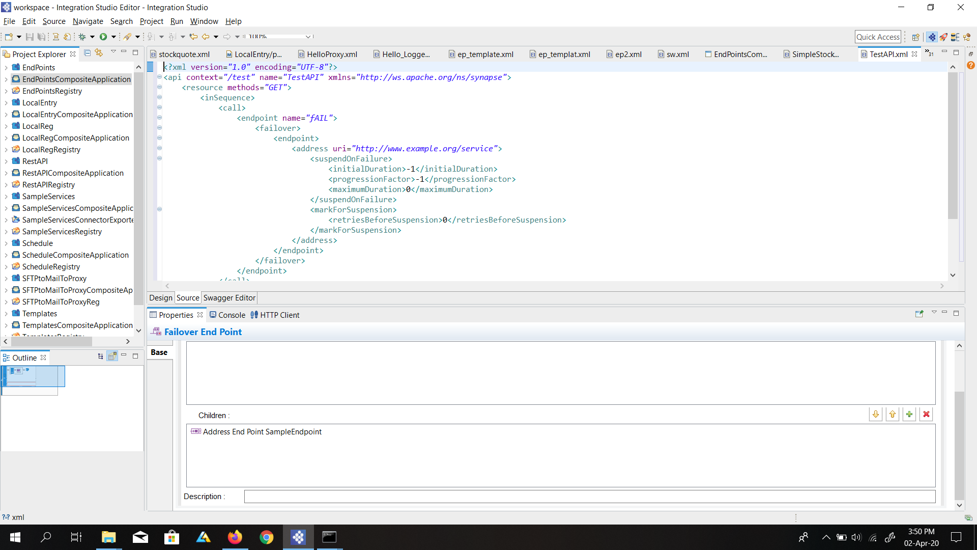 Unable to add a name to an address endpoint · Issue #263 · wso2/integration-studio · GitHub