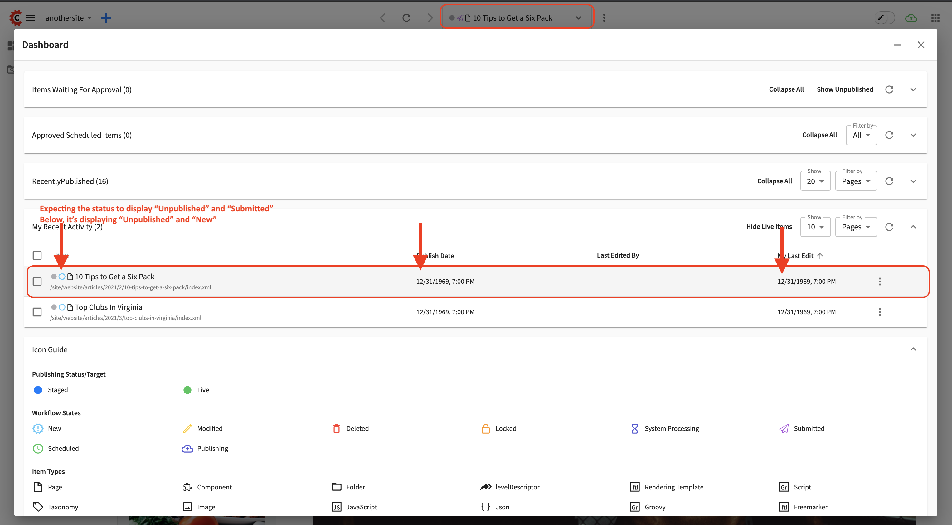 [studio-ui] Item icons in dashboard and site explorer does not match · Issue #4716 · craftercms ...