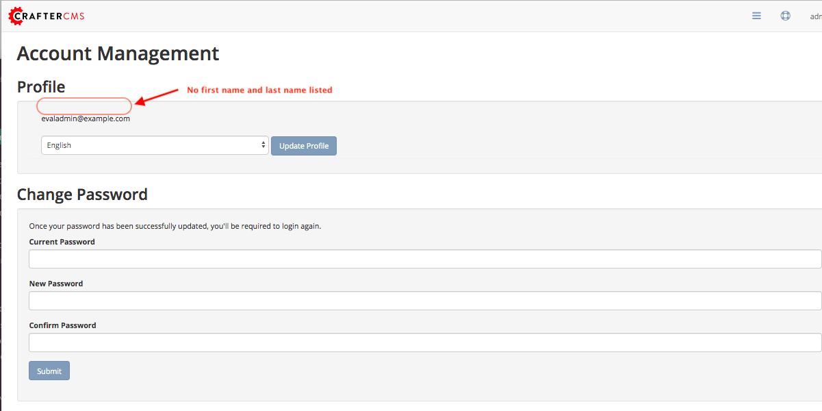[studio-ui] User first name and last name is not displayed in the Account Management screen ...