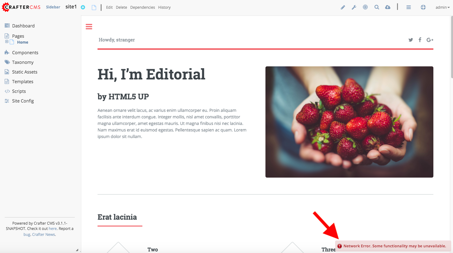 [studio-ui] "Network error. Some functionality may be unavailable" message in Studio · Issue ...