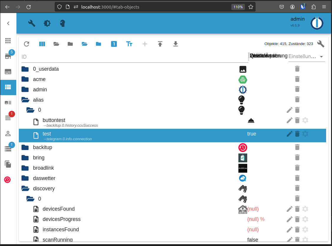 Coloums and values are broken after enabling "Statusansicht umschalten" in Object menu · Issue ...