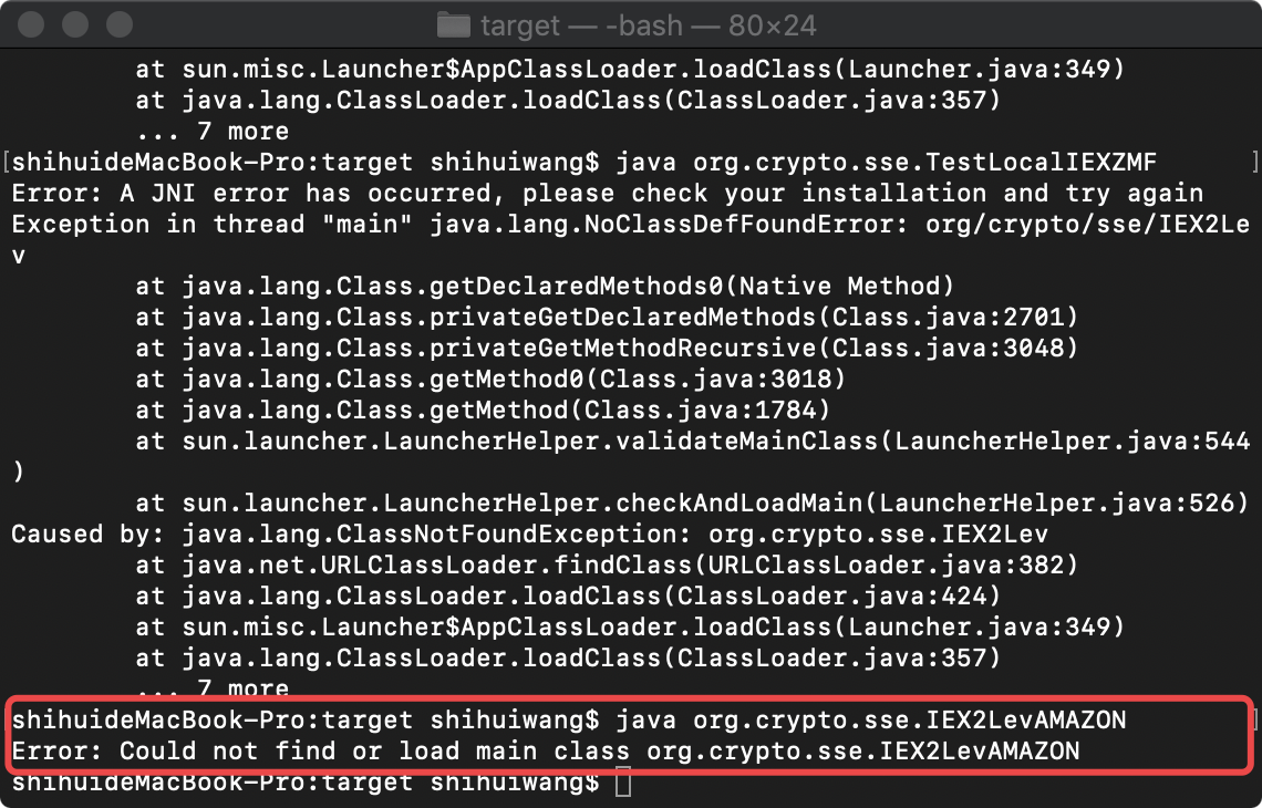 java.lang.NoClassDefFoundError: org/crypto/sse/Printer · Issue #14 · encryptedsystems/Clusion ...