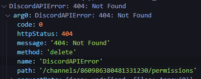 permissionOverwrites.delete() got Error 404 · Issue #6025 · discordjs ...