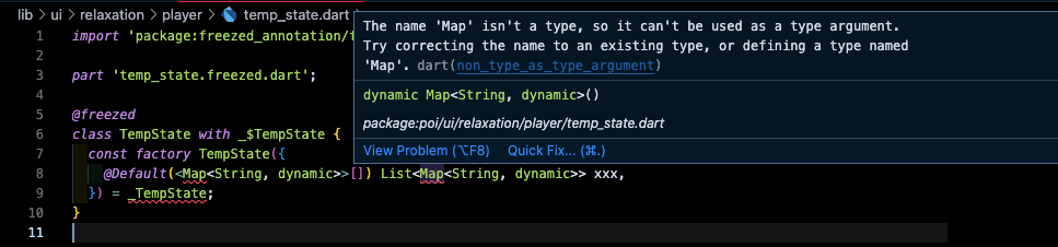 When creating State, if it is a specific type and written in a single line, it will result in an ...