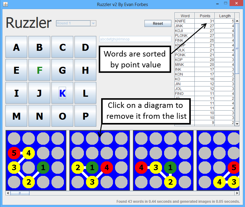 GitHub - eforbes/ruzzler: A Java app for solving a Boggle-like game