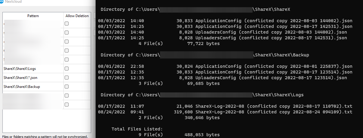 Support multiple ignore files types files in addition to `.sync-exclude ...