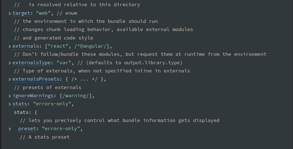 ignoreWarnings not in stats · Issue #4084 · webpack/webpack.js.org · GitHub