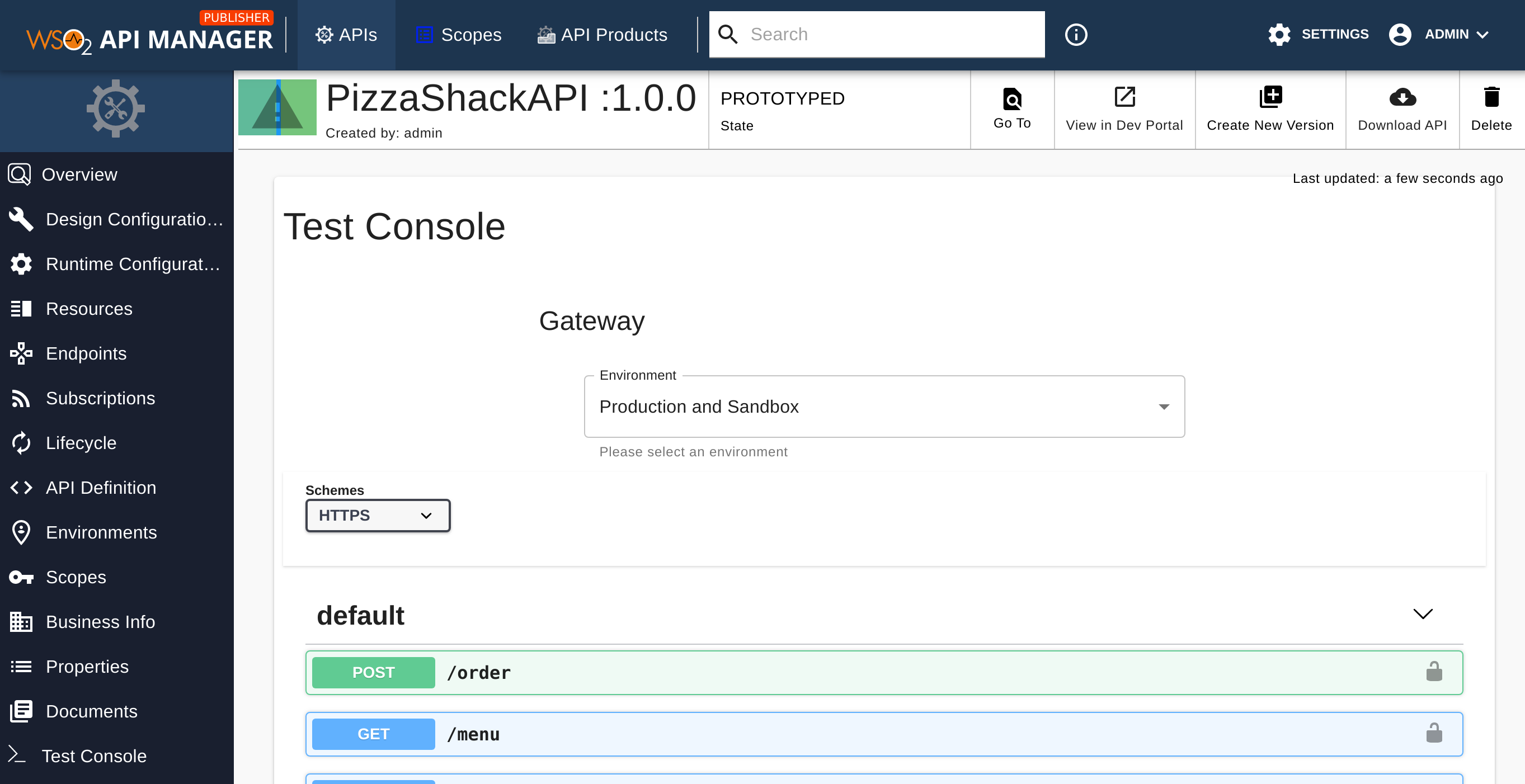 Publisher portal font style gets changed when on the Test console ...