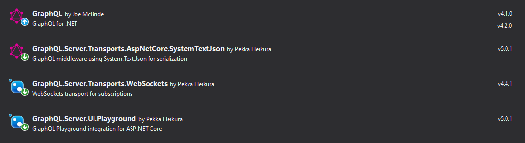 Could not load type GraphQL.Server.Internal.IGraphQLExecuter from assembly GraphQL.Server.Core ...
