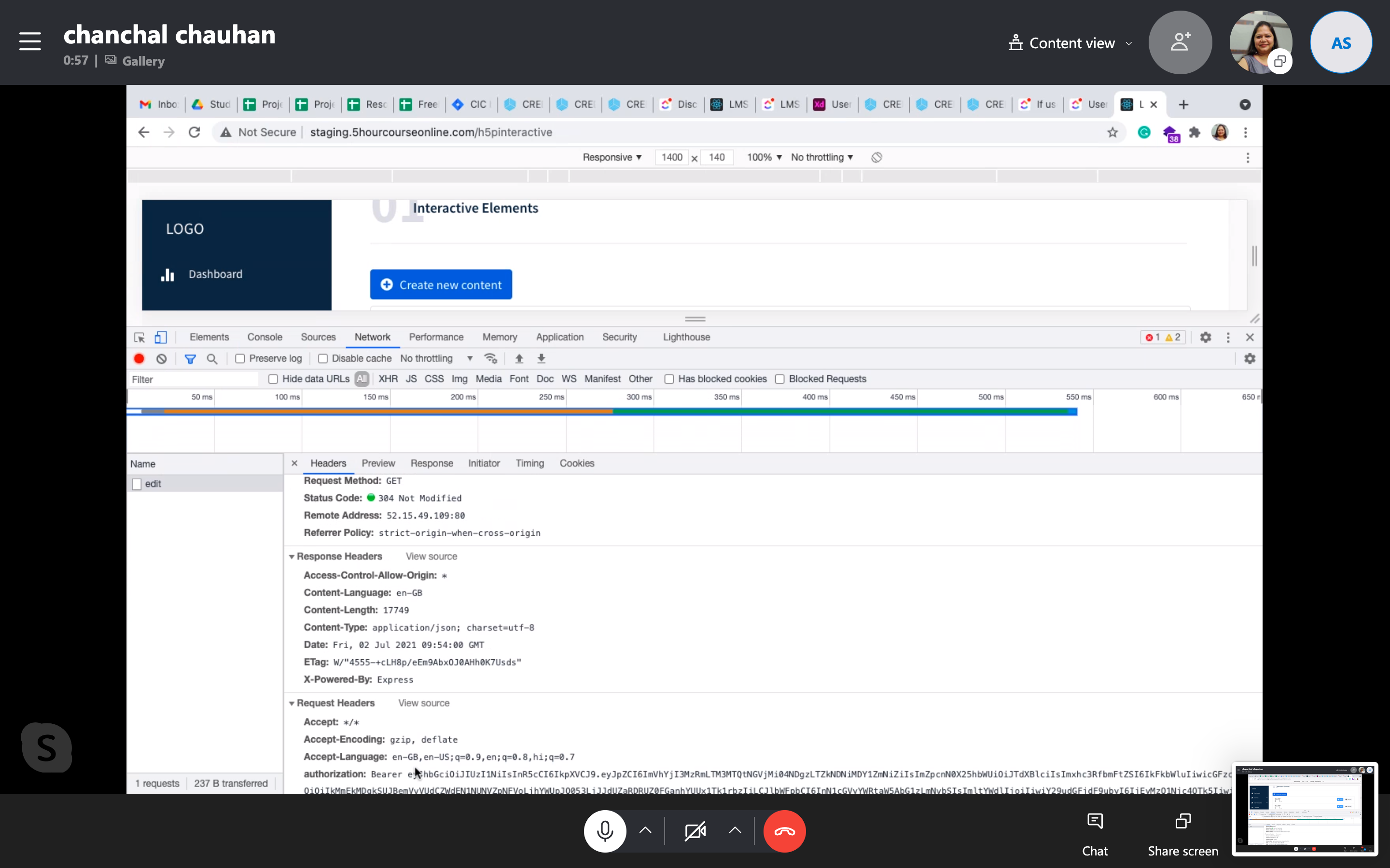 H5p Edit Play And Other Api Calls Response Error In Build But Not In 7338