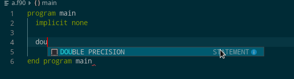 Loweruppercase Autocompletion Doesnt Work · Issue 96 · Fortran Lang