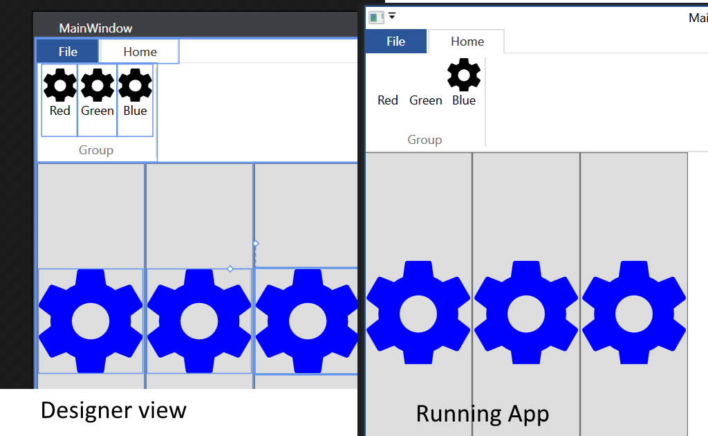 Fluentbuttonlargeicon Are Rendered For Only First Ribbontabitem · Issue 658 · Fluentribbon