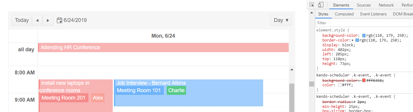No Documentation on How to Color Background for Kendo Scheduler Event · Issue #2416 · telerik ...