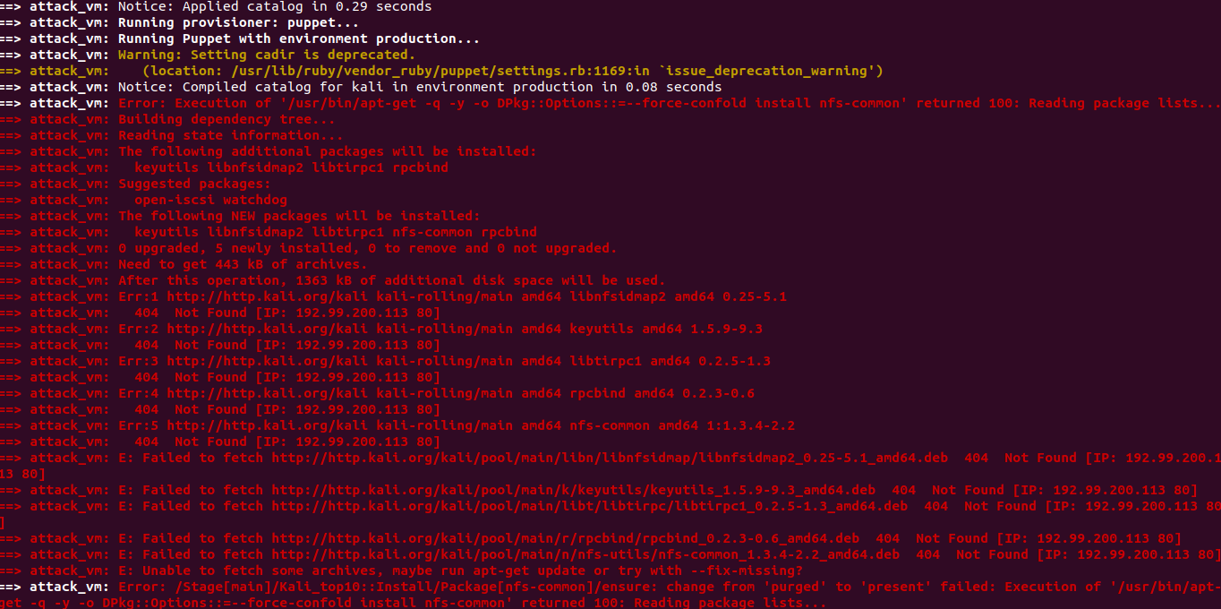 Issues finding the Kali Repo when building CTF Scenario · Issue #215 · cliffe/SecGen · GitHub